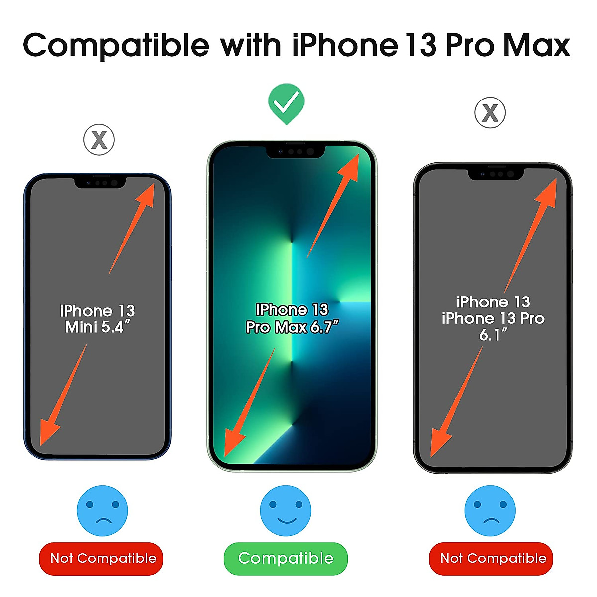 amFiIm Tempered Glass Screen Protector + Camera Lens Protector for iPhone 13 Pro Max 6.7", Easy OneTouch Installation, Auto-alignment, Bubble Free Case Friendly, Anti-Scratch