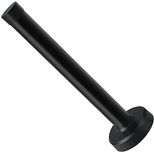 Door Stoppers, Long Door Stop for Bottom of Door, 8 Inch Door Stopper Black Wall Mounted Modern Door Holder with Rubber Bumper Tips Brushed Stainless Steel Soild Long Doorstops