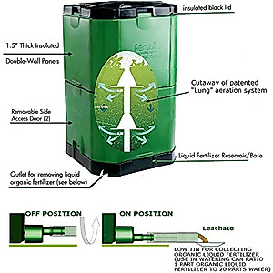Exaco Aerobin 400 Insulated Compost bin, 113 Gallon, Green