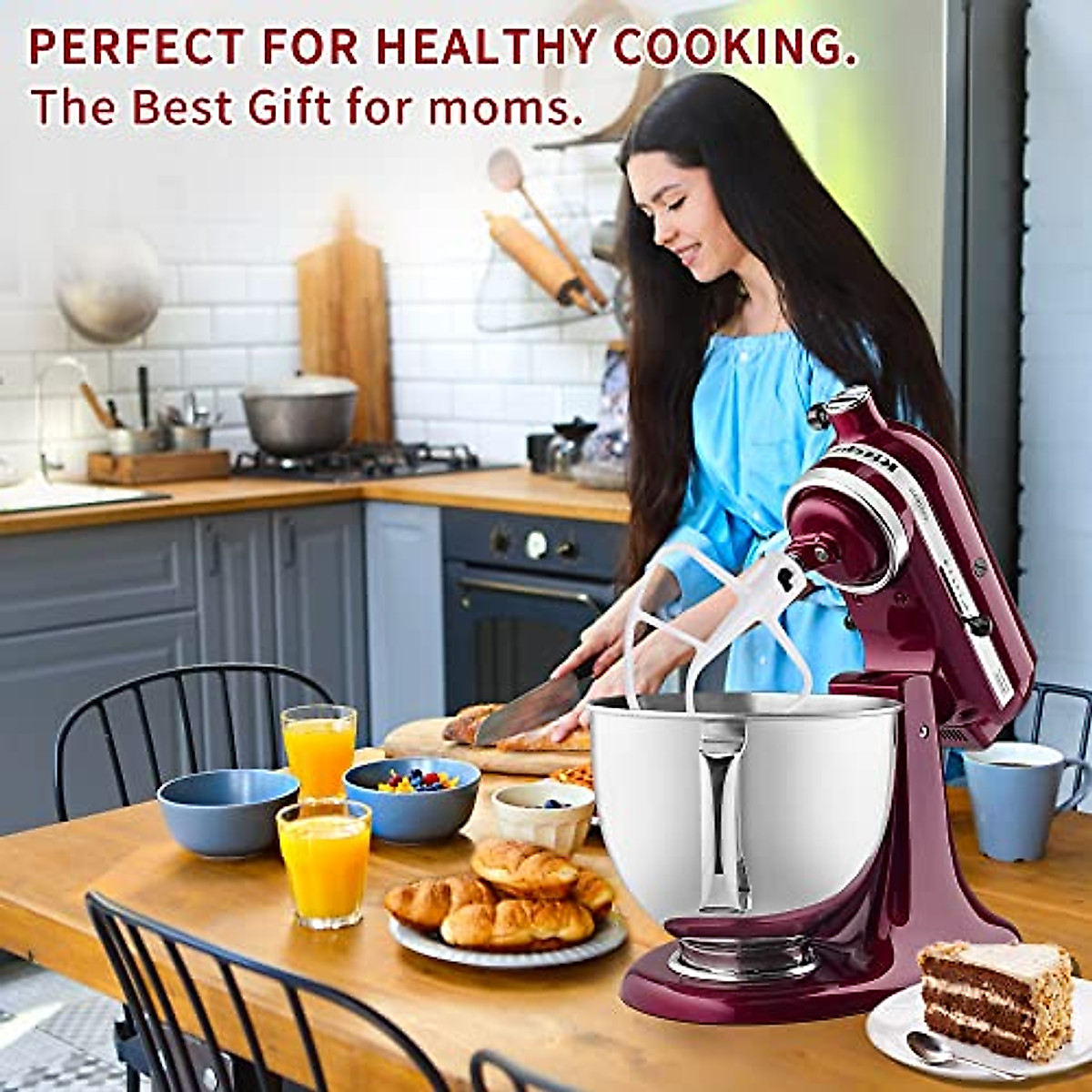 K45B Coated Flat Beater for KitchenAid Mixer, Kitchen Aid Mixer Accessory Kitchenaid Mixer Attachments Kitchenaid Mixer Paddle Stand Mixer Attachment, Mixer Accessory Replace WPW10672617 W10672617