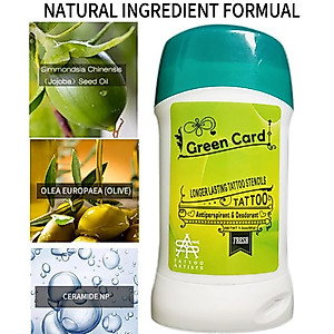 Tattoo Transfer Stick, Tattoo Skin Solution Soap Cream Gel for Transfer Stickers Paper Machine Stencils, Temporary Tattoo Supplies Accessories, Clean Dry Protection Antiperspirant Deodorant; ZYG