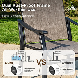 SUNSHINE VALLEY Patio Dining Sets for 6, 7 Piece Patio Table and Chairs Set of 6, Outdoor Dining Set with Metal Patio Table & 6 Textilene Chairs, Outdoor Table and Chairs Set for Garden Backyard Deck