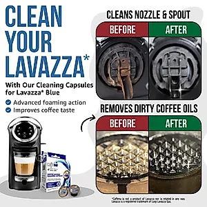 Lavazza Blue Compatible Cleaning Capsules. Coffee Machine Cleaner. Cleaning Pods Compatible with a Lavazza Blue Coffee System. Complete your Barista Kit with these Barista Accessories. 4 Uses.