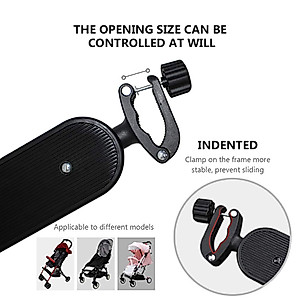 Toddmomy Stroller Footrest Plastic Adjustable Stroller Extension Footboard Pram Foot Rest Foot Support Stroller Accessories for Pushchair