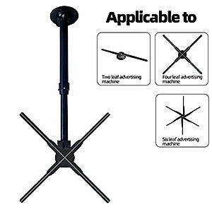 3D Hologram Fan Projector,Missyou 20.5 inch Tabletop Holographic Hanger