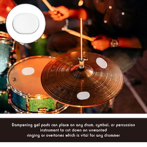 60 Pieces Drum Gel Drum Dampeners Pads Silicone Drum Silencers Soft Drum Dampening Gel Pads Drums Soft Drum Dampeners for Drums Cymbals Tone Control