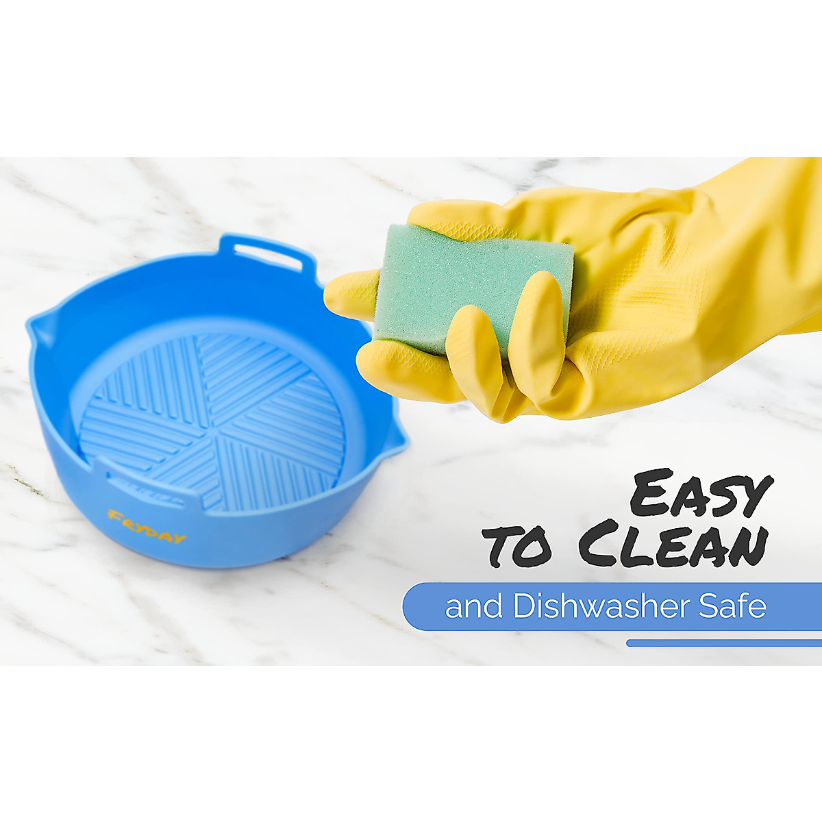 FRYDAY Platinum Silicone Air Fryer Liner - 8” Air Fryer Liners Fit Most 4 QT, 6 QT, 8 QT Air Fryer Basket - Reusable and Dishwasher Safe Silicone Airfryer Liners - Non-Toxic Air Fryer Accessories