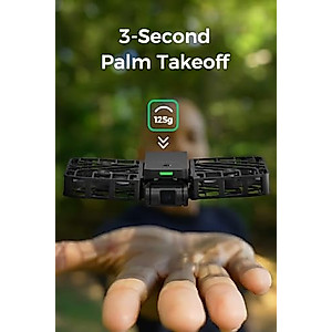 HOVERAir X1 Drone with Camera, Self-Flying Camera Drone with Follow Me Mode, Foldable Mini Drone with HDR Video Capture, Palm Takeoff, Intelligent Flight Paths, Hands-Free Control Black (Combo)