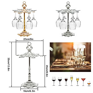 Tabletop Wine Glass Rack Stand-Alone Drying Rack Metal Drying Rack Wine Goblets Display Rack Kitchen Bar Decoration Multi-Function Display Rack Storage Rack Table top Wine Glass Holder