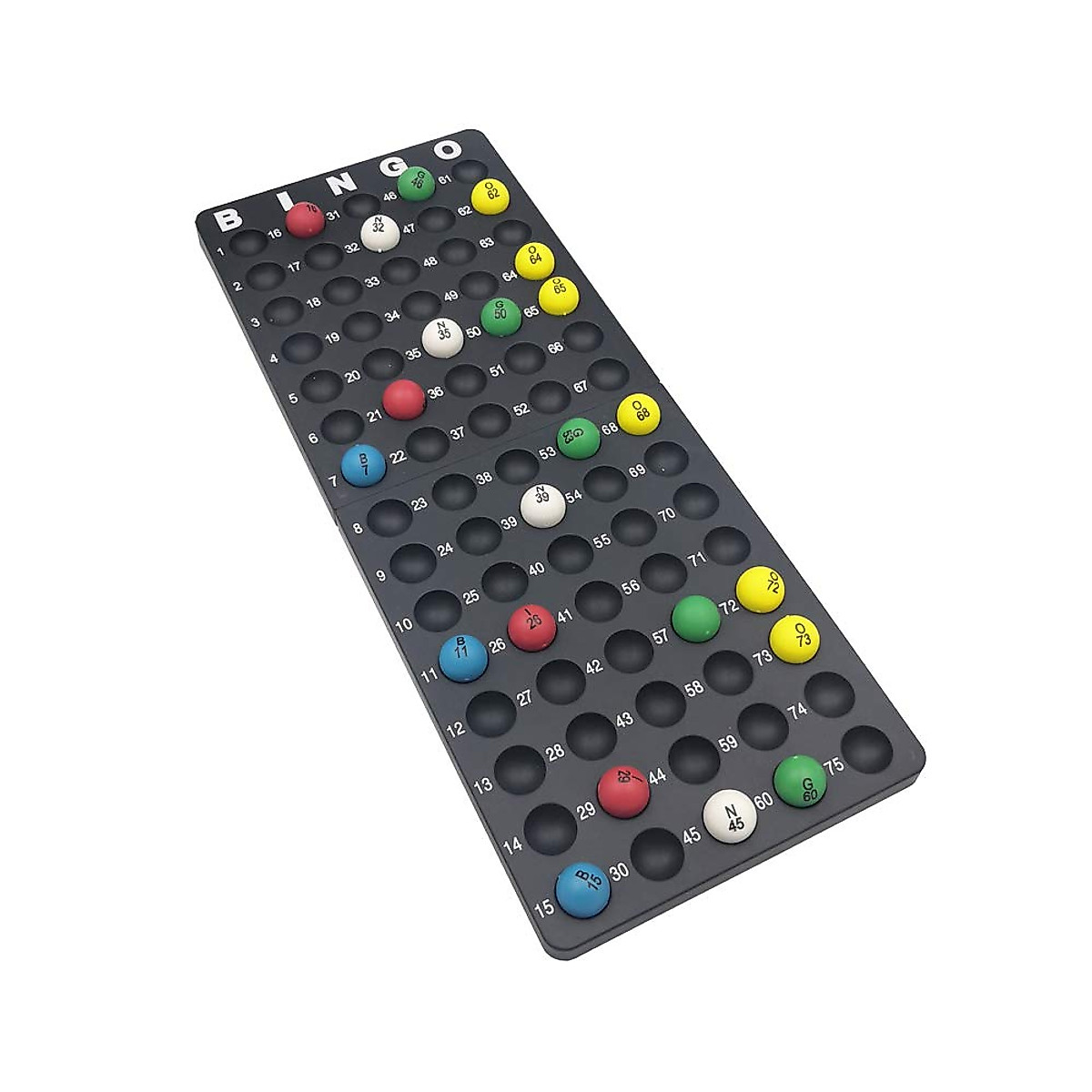 Yuanhe Bingo Board Ball Holder - for 7/8" Bingo Balls, Bingo Master Board Balls Tray Rack for Bingo Game, Great for Parties, Family Game Nights