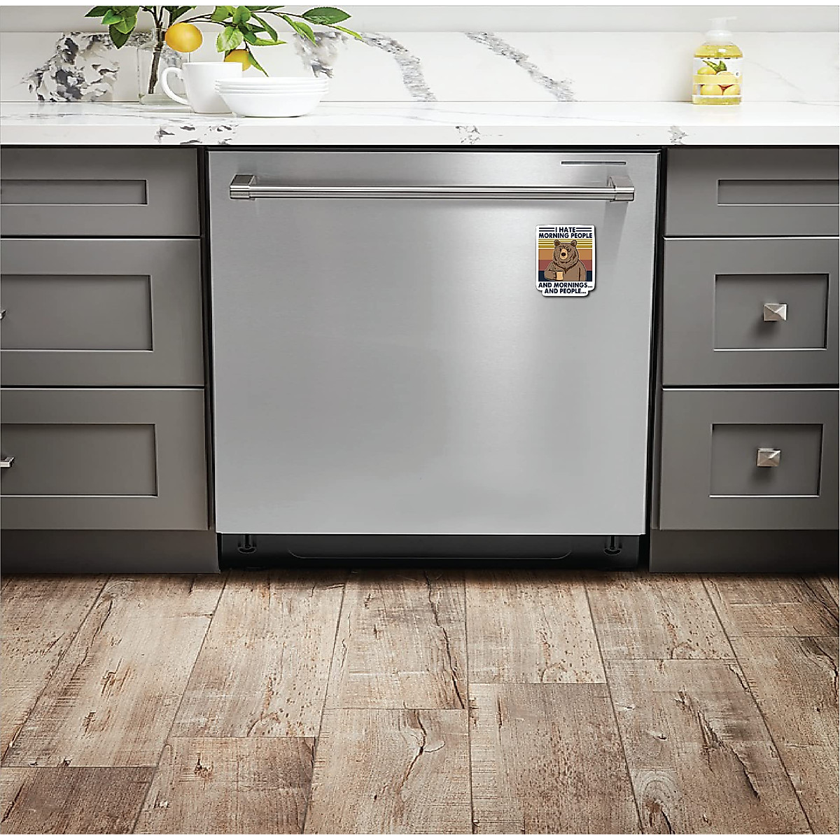 I Hate Morning People and Mornings and People 5 Inch Funny Refrigerator Magnets Dishwasher PM582