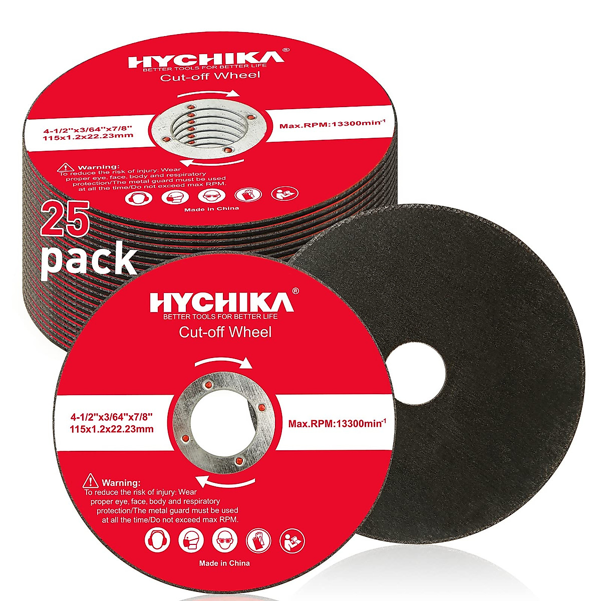 HYCHIKA 18V Power Angle Grinder,Cordless Grinder with 4.0Ah Battery and Fast Charger,8500RPM,5Pcs 4-1/2" Disc,3-Position Auxiliary Handle for Cutting and Grinding