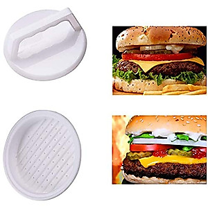 AISIBO 2 Piece Hamburger Press, Plastic Burger Press, Hamburger Maker Meat Press Set