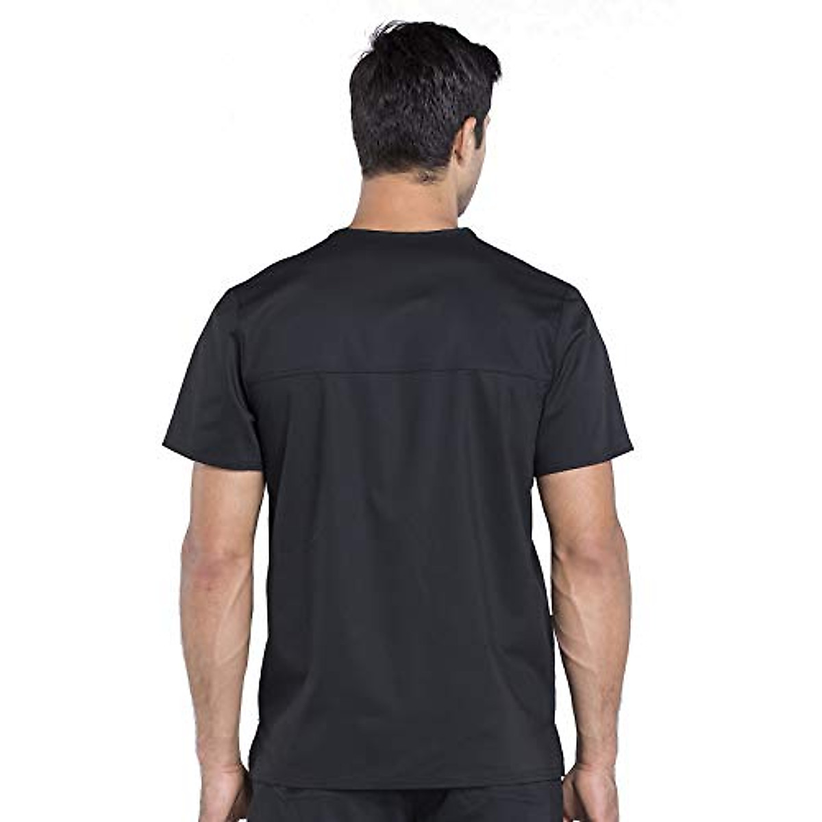 Cherokee V- Neck Men's Scrubs Top with Pockets WW670, L, Black