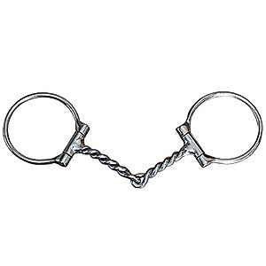 HILASON 5" Western Stainless Steel Horse Mouth Dee Bit W/Twisted Wire Mouth