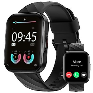 Parsonver Smart Watch for Women Men, 1.69"(43mm) Smartwatch for Android Phones and iPhone Compatible IP68 Waterproof Fitness Watch with HD Touch Screen Sleep Tracker Heart Rate Pedometer