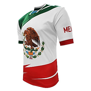 Arza Sports Mexico Men Fan Jersey Color Green,White,Red (Medium)