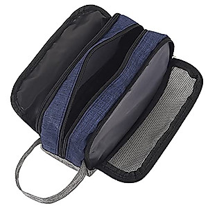 Yeiotsy Toiletry Bag, Color Clash Durable Travel Toiletry Organizer Bag (Dark Blue)