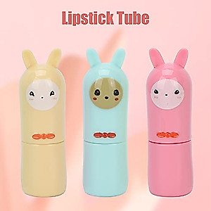 6 Pieces Empty Lip Gloss Tubes, Refillable DIY Lip Balm Tube Containers, Cosmetic Lipstick Lip Gloss Deodorant Case Holder