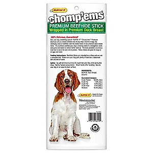 Chomp’ems Premium Beefhide Chew for Dogs, 1 Chew