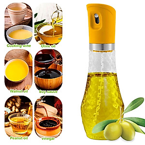 FBITE Portable Oil Spray Bottle | Air Pressure Type Oil Spray Bottle | 260ml Glass Sprayer Bottle Olive Oil Mister Spray Bottle for Salads, Barbecues, Kitchen Baking,Salad,BBQ