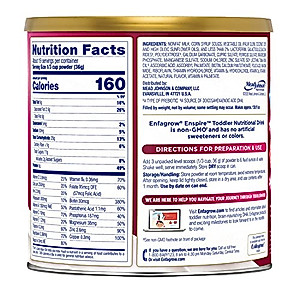 Enfagrow Enspire Toddler Nutritional Drink with Lactofrerrin, DHA, and MFGM for Brain Support and Immune Health, Non-GMO, Powder Tub 24 Oz, Pack of 4