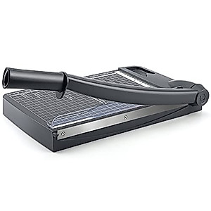 MROCO Paper Cutter 12" Cut Length Paper Trimmer, Guillotine Trimmer with 12 sheet Capacity Paper Cutting Board, Heavy Duty Guillotine Paper Cutters and Trimmers for Cardstock Paper Crafts Paper Slicer