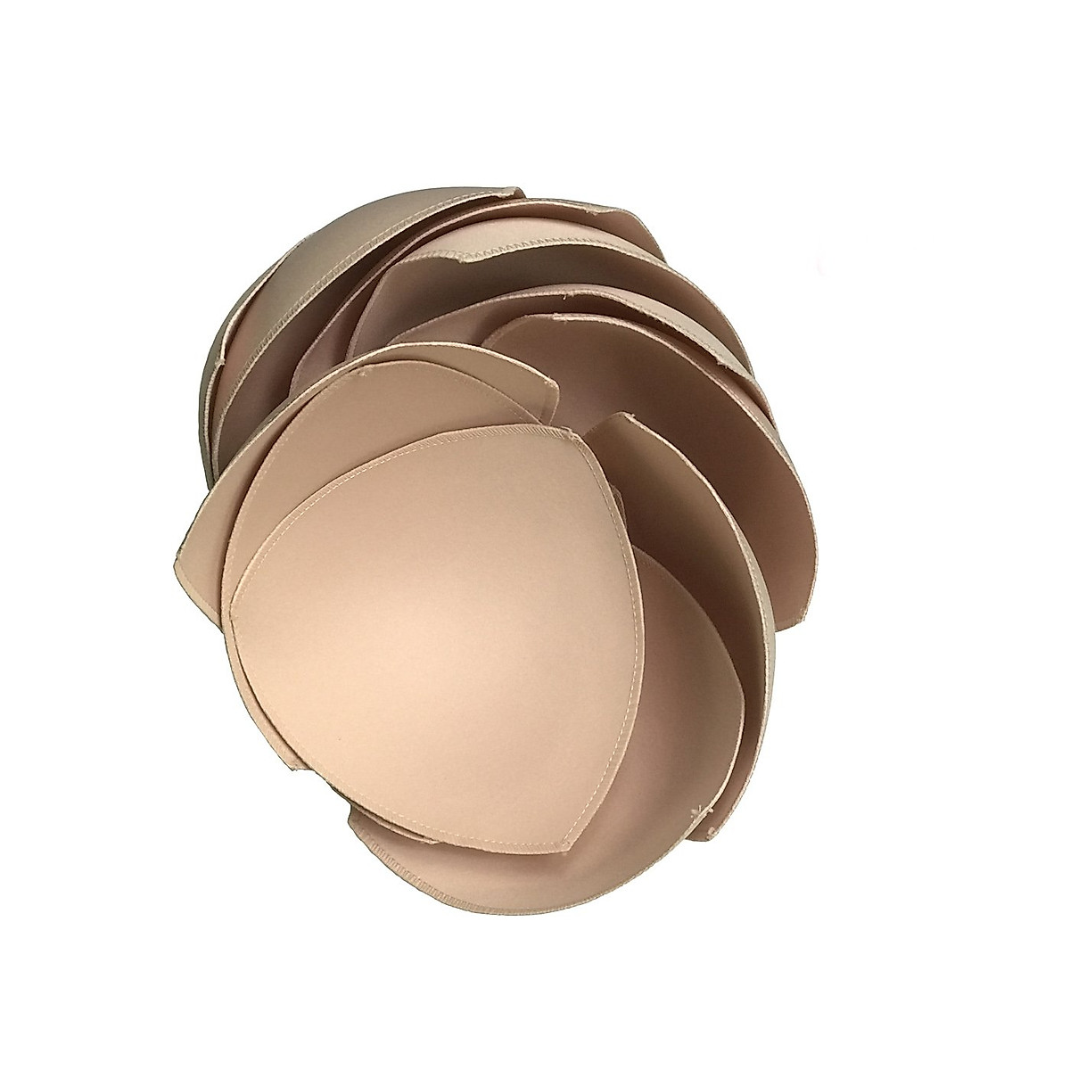 6 Pairs Large Bra Pad Insert for Sport Bra and Bikini Tops 5.9x6.69 Inch (Beige) Best for D/DD or E Cup