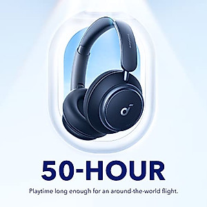 soundcore by Anker Space Q45 Adaptive Active Noise Cancelling Headphones, Reduce Noise by Up to 98%, 50H Playtime, App Control, LDAC Hi-Res Wireless Audio, Comfortable Fit, Clear Calls, Bluetooth 5.3