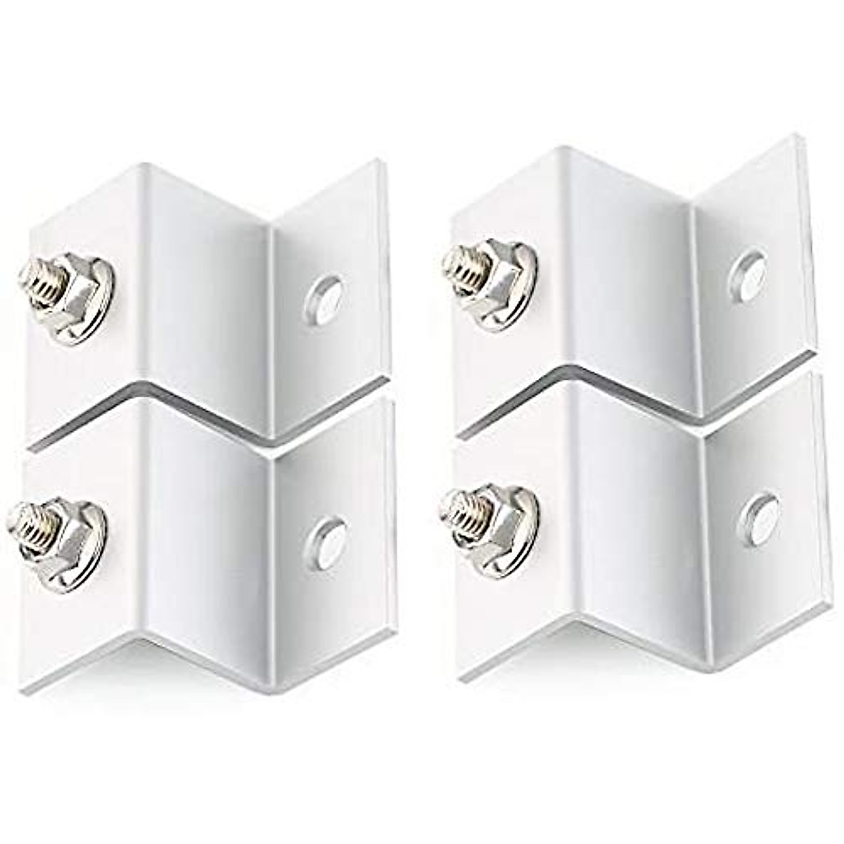 F-ber 1 Set (4pcs) Solar Panel Mounting Hardware Z Type Bracket Aluminum W/Stainless Bolt for RV Boat Off Grid 38mm Width Solar Panels (38 * 25 * 27mm/1.49"*0.98"*1.06")