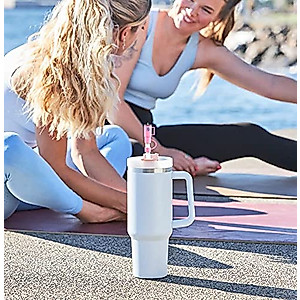 10mm Straw Cover, 2pcs Straw Covers Cap for Stanley Cup 40 oz Food Grade Silicone Cute Large Straw Topper Straw Tips Cover Protector Plugs for Stanley Tumblers Cup for Stanley Cup Accessories 