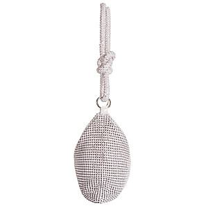 AZWBAG Women's Evening Bag Sparkly Rhinestone Purse Bling Chain Clutch Purse（small silver）