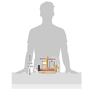 Penn-Plax Bird Life Wooden Playpen – Perfect for Parakeets, Lovebirds, and Parrotlets – Small