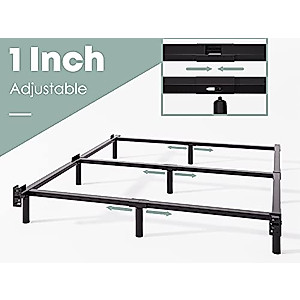 RLDVAY Queen-Bed-Frame, 9 Inch Metal Bed-Frame-Queen for Box Spring, Quick & Easy Assembly, Heavy Duty Queen Size Bed Frame Noise Free, Black