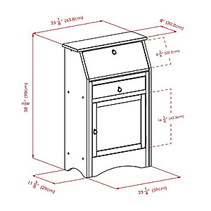 Winsome Wood Regalia Home Office, Walnut, Secretary Desk