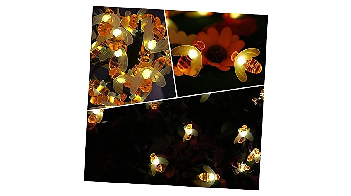 WOONEKY Little Bee LED String Lights for Outdoor Decor