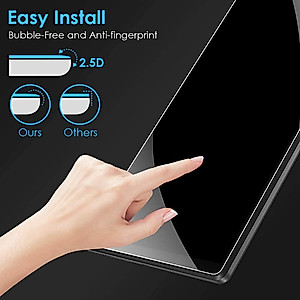 DETUOSI 2 Pack Tablet Screen Protector [9.25 * 6.5" / 235 * 165mm] Tempered Glass Film 【compare size of Tempered Glass Film with Size of your Tablet】