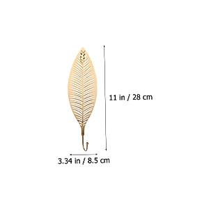 CAXUSD 7pcs Metal Wall Hooks Country Decor Iron Key Hook Rustic Decor Gold Leaf Wall Art Metal Signs Retro Decor Hat Hooks Country Hats Household Coat Hook Multifunction Robe Wrought Iron