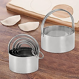 Tosnail Pastry Cutter, Dough Blender, 3 Cup Flour Sifter and Biscuit Cutter, 8 Pieces Stainless Steel Professional Dough Tools for Baking Cookies and Donuts