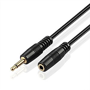 TNP 3.5mm Mono Extension (25FT) - 12V Trigger, IR Infrared Sensor Receiver Extension Extender, 3.5mm 1/8" TS Monaural Mini Mono Audio Plug Jack Connector Male to Female Cable Wire Cord