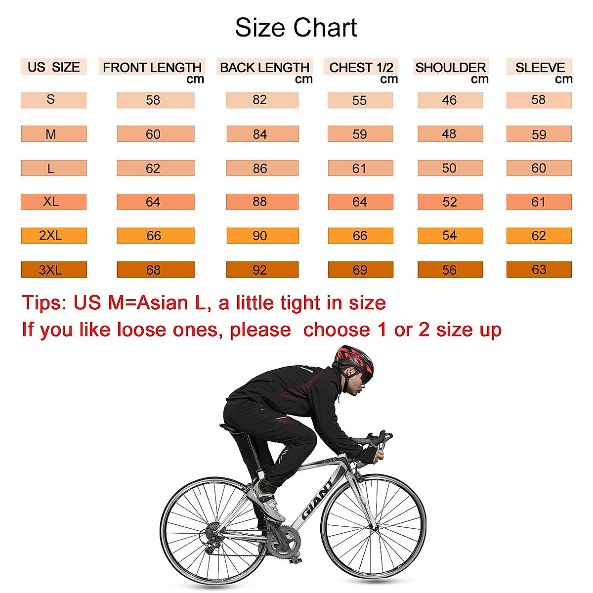 ROCKBROS Cycling Jackets for Men Winter Bike Jackets Thermal Windproof Jacket for Men Cold Weather Cycling Running Hiking Black Red