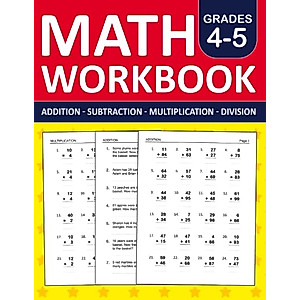 Math Workbook Grades 4 & 5 Addition,Subtraction,Multiplication,and Division Exercises: 3rd Grade and 4th Grade Math Practice Workbook With 880 ... | Math Worksheets For Grade 4 & 5 (Ages 9-11)