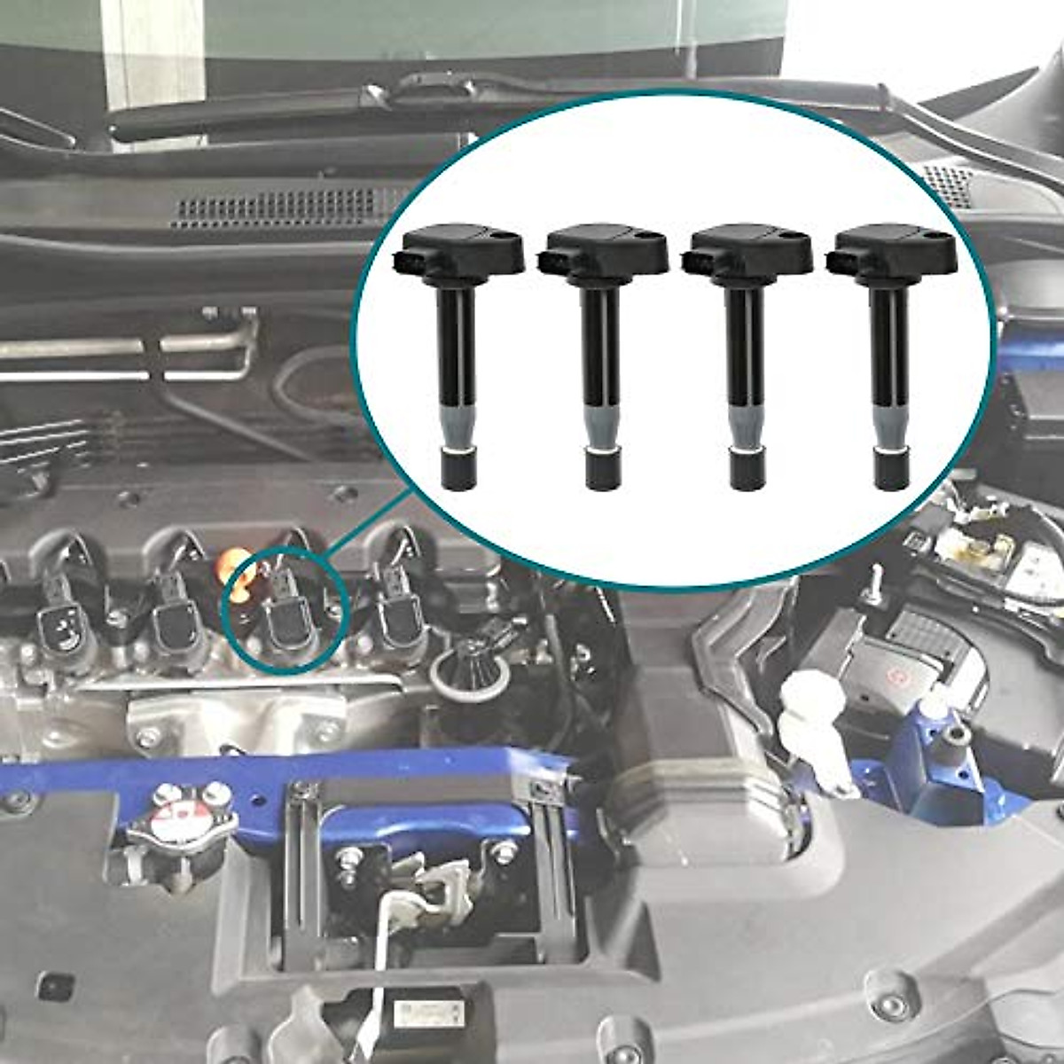 Ignition Coil Pack Set of 6Pcs Replacement for Honda Accord Odyssey Pilot Acura CL MDX 3.0L 3.2L 3.5L V6 Replaces# 30520P8EA01, 30520P8FA01, 30520RCAA02