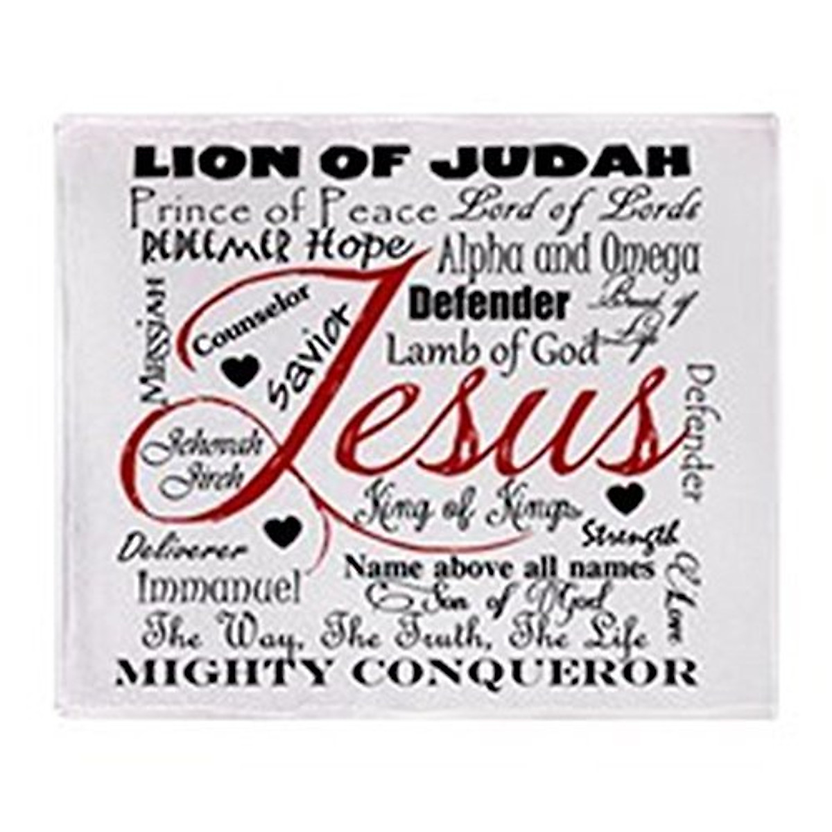 CafePress The Name of Jesus Throw Blanket Super Soft Fleece Plush Throw Blanket, 60"x50"