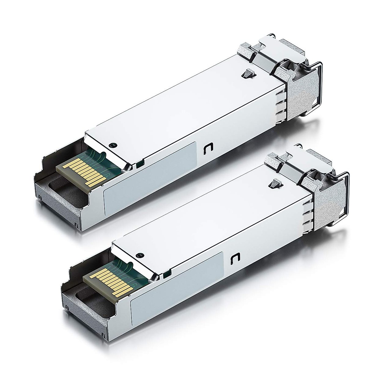 10Gtek a Pair of 1.25G SFP Bidi Transceiver, 1000Base-BIDI SingleMode Simplex LC Fiber Module for Cisco GLC-BX-D, Ubiquiti UniFi UF-SM-1G-S, Mikrotik and More, SMF 1490nm/1310nm, DDM, up to 20 km