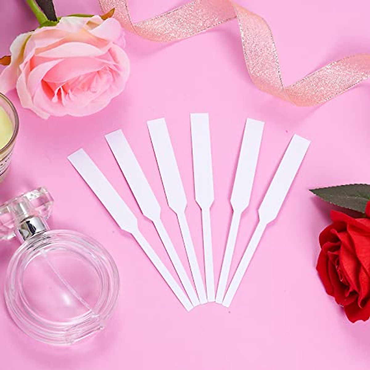 400Pcs Perfume Test Strips Paper Perfume Testing Strips Disposable Perfume Test Paper White Perfume Test Strips Essential Oils Test Card for Perfume Fragrances Scents Testing