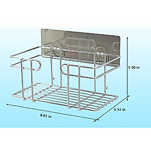 Catch 101 All Purpose Bathroom Kitchen Wall Caddy Basket Storage Organizer with Removable Bracket - Great for Bathroom, Kitchen, Garage, Laundry Room