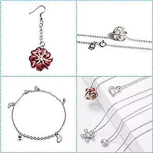 Chains for Jewelry Making, Anezus 50 Feet Stainless Steel Jewelry Chain Bracelet Chains 2.0mm Silver Thin Chain with Jump Rings Lobster Clasps for Making Jewelry DIY Necklace Making