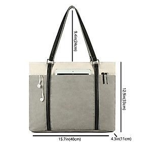 MINTEGRA Tote Bag for Women Fashion Canvas Designer Splice Handbag Purse Shoulder Bag
