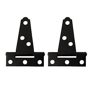 ANNURA Heavy Duty Hinge,Long Strap T Hinge, 2 Piece Hinges 2 Inch T Iron Lightweight Hinges, Wooden Fence Shed Barn Door Black Hinges